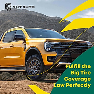 YHTAUTO OE Factory Style Fender Flares Compatible with Ford F-150 2009-2014 67" / 78.8" / 97.4" Fleetside Bed, Not Fit Raptor & Platinum Models, Matte Black Wheel Flare Cover Protector, Set of 4