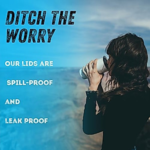 Seriously Ice Cold SIC 20 Oz. Double Wall Vacuum Insulated 18/8 Stainless Steel Travel Tumbler Mug | Powder Coated with Splash Proof BPA Free Lid | Coffee, Tea, Wine, and Cocktails (Ice White)