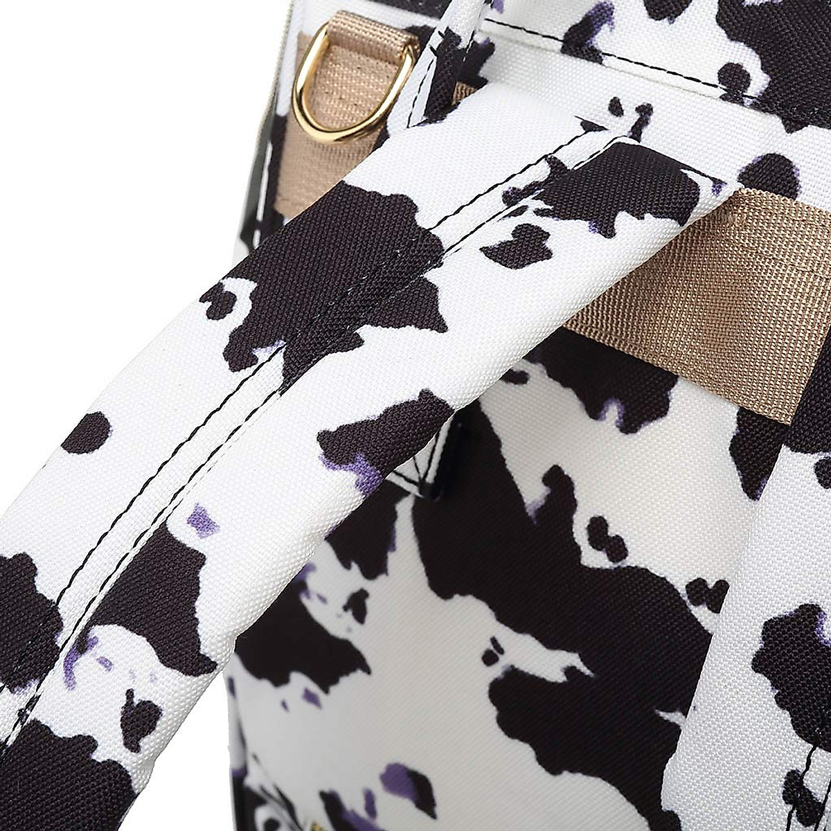 Ruzida Cow Spots Print Diaper Bag Backpack Maternity Baby Changing Bag Large Capacity Backpacks