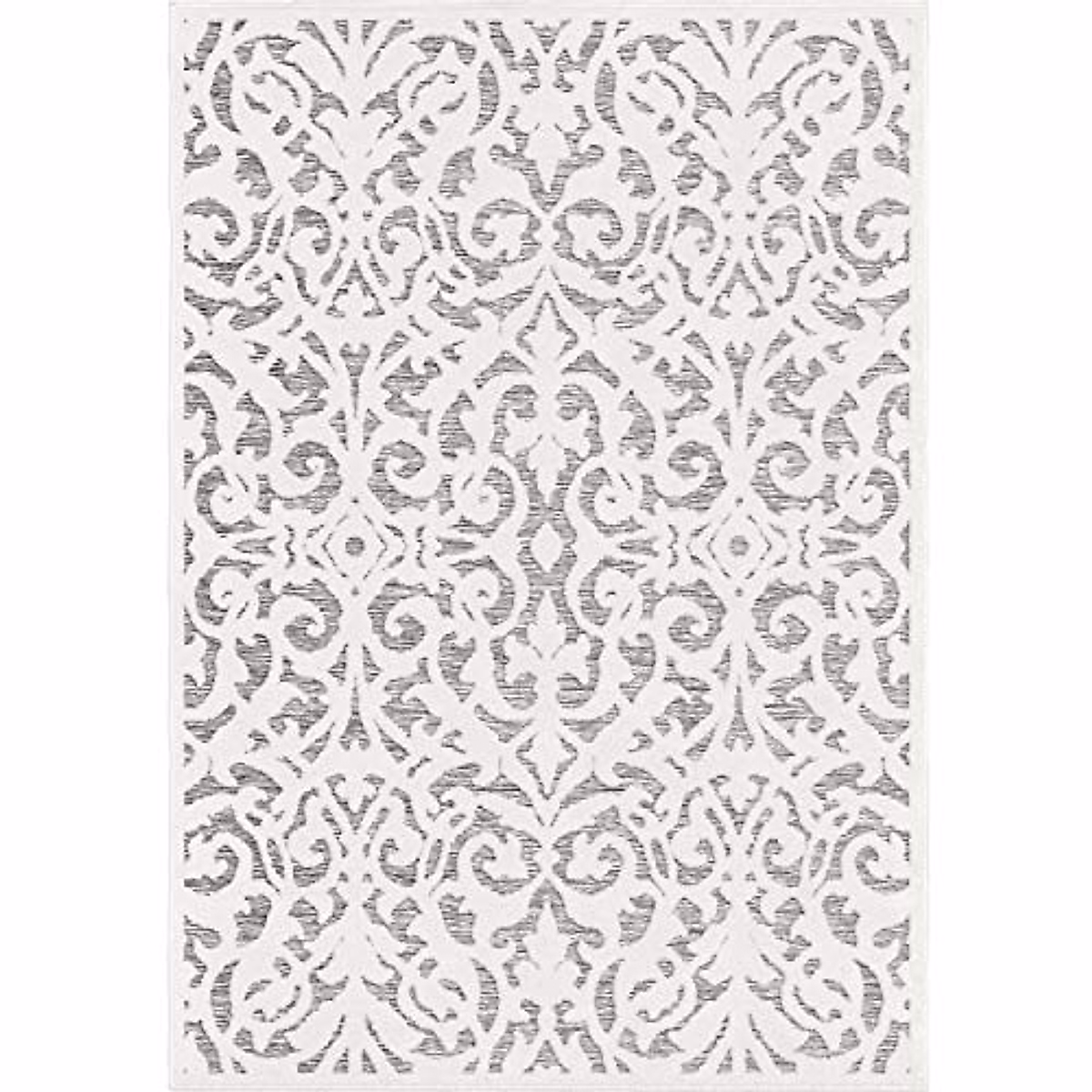 My Texas House by Orian Indoor/Outdoor Lady Bird Area Rug, 5'2" x 7'6", Natural/Grey