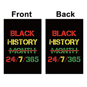 Jiudungs Black History Month Garden Flag 12x18 Double Sided Black History Month Decoration Afro American Country Celebration Holiday Decoration Outdoor Yard