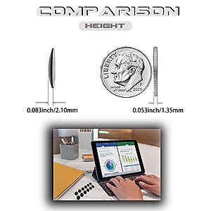 LeFix 12 x Rubber Silicone Feet Dot(Diameter:0.575inch/14.6mm) with Adhesive,Compatible with DELL,Asus,Lenovo,HP Laptop,Computer Case,Keyboard Riser,Appliance Feet,Multiple Purpose(Black)