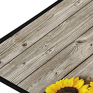Sunflowers On Board Design Non-Slip Soft Kitchen Mats Bath Rug Runner Doormats Carpet for Home Decor, 39" X 20"