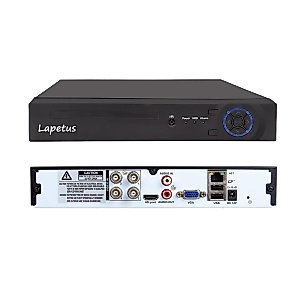 Lapetus 4CH 1080N Hybrid 5-in-1 AHD DVR (1080P NVR+1080N AHD+960H Analog+TVI+CVI) Standalone DVR CCTV Surveillance Security System Video Recorder Motion Detection HDD & Cameras not Included