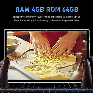 Honio 2 in 1 Tablet, US Plug 100‑240V 5G WiFi 10.1 Inch FHD Gaming Tablet 4GB 64GB (#3)