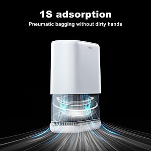 JOYBOS Bathroom Trash Cans,Adsorption Garbage Can with Press Type Lid,10L Dogproof Slim Plastic Narrow Trash Bin,3 Gallon Garbage Bin for Home,Office and Narrow Place