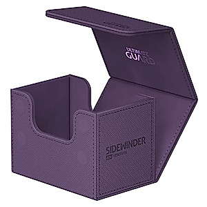 Ultimate Guard Sidewinder 80+, Deck Box for 80 Double-Sleeved TCG Cards, Purple, Magnetic Closure & Microfiber Inner Lining for Secure Storage
