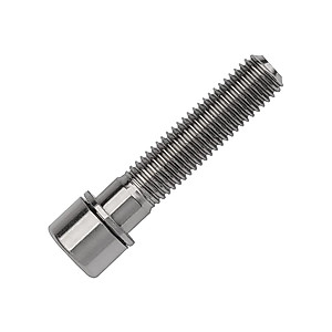Wanyifa Titanium M7 32mm 1.0mm Pitch Allen Hex Socket Head Bolt Screw with Washer Pack of 4(Silver)