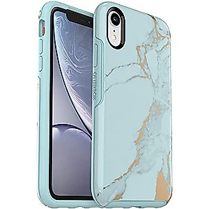OtterBox Symmetry Series Slim Case for iPhone XR (Only) - Non-Retail Packaging - Teal Marble