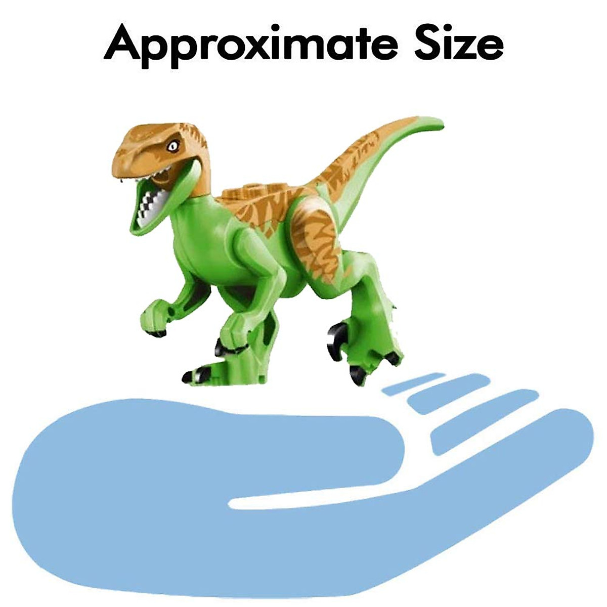 Liberty Imports 16 PCS Dino World Dinosaur Building Blocks Miniature Action Figures Jurassic Toys - Kids Bulk Party Favors Gift Pack