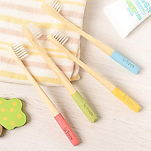 LaBoos Bulk Colorful Kids Bamboo Toothbrushes,Best Nature Manual Travel Toothbrush, New Extra Soft Compact Bristle Gum Toothbrush,Best Toothbrush For Gingivitis And Sensitive teeth (8 PCS)