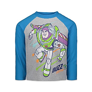 Disney Pixar Toy Story Buzz Lightyear Toddler Boys 2 Pack Graphic T-Shirts Grey/White 4T