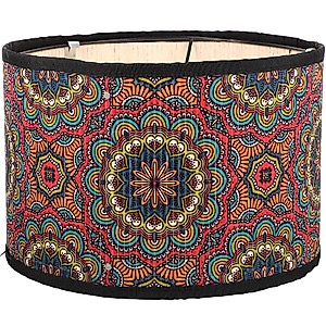BESPORTBLE Small Lamp Shades Bamboo Lamp Shades, Vintage Decorative Drum Lampshades for Chandeliers Floor Light and Table Lamp, Replacement Drum Lamp Shade Natural Bamboo Hand Crafted Lamp Shades