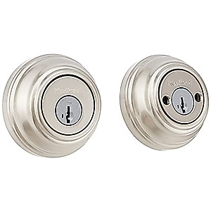 Kwikset 985 Double Cylinder Deadbolt featuring SmartKey® in Satin Nickel