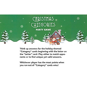 Better Dweller Christmas Categories, Fun Party Game for Card, Trivia and Board Game Lovers This Holiday Season