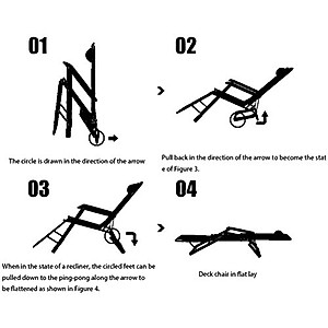 XZGDEN Lightweight Portable Lounger Chairs - Folding Single Sun Loungers Household Office Garden Patio Beach Camping Chairs-A (Color : A)