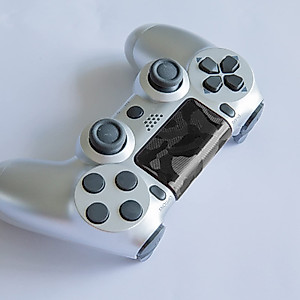2Pcs of HOTLINEGAMES Touchpad Protector Compatible with PS4 Controller, Enhanced Texture Skin Compatible with PlayStation 4 DualShock,Pre-Cut,Easy to Apply,Easily Add Protection (Mirage Camo Black)