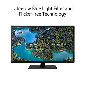 ASUS 31.5” 1080P Monitor (VA329HE) - Full HD, IPS, 75Hz, Adaptive-Sync, Eye Care, Low Blue Light, Flicker Free, HDMI, VGA, Wall Mountable, Tilt Adjustable,Black