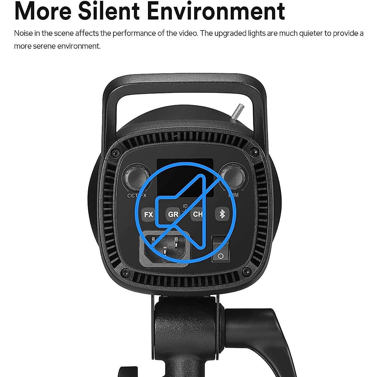 Godox SL60IID 70W LED Video Light, 18600Lux@1M 5600K COB LED Continuous Light, Bluetooth App&2.4G Wireless Remote Control 8 Built-in Fx Effects, TLCI/CRI 97+/96+Bowens Mount Studio Light