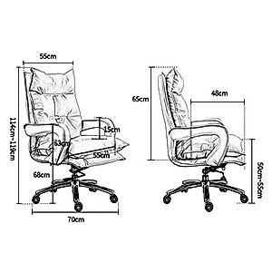 ECBETCR Chair Office Chair Ergonomic Swivel Modern 360° Swivel Office Chair Ergonomic High Back Upholstered Computer Desk Chair with Armrests and Headrest, Adjustable Lumbar Support Leisure Chair