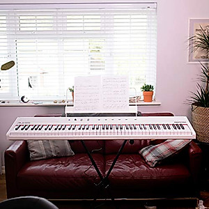 Alesis Recital – 88 Key Digital Piano Keyboard with Semi Weighted Keys, 2x20W Speakers, 5 Voices, Split, Layer and Lesson Mode, FX and Piano Lessons