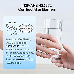 Waterdrop NSF/ANSI 42&372 Standard Gravity Water Filter, Replacement for Berkey® BB9-2 Black Filters & PF-2® Fluoride Filters, Berkey® Gravity Water Filter System and Waterdrop King Tank Series