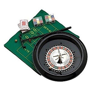 ARC-POWER for 12" Plastic Home Roulette Casino Wheel Game Set Kit with Felt Layout Roulete