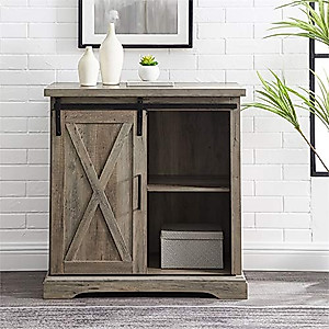 BOWERY HILL 32" Rustic Farmhouse Buffet Accent Cabinet - Gray Wash