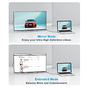 PEUZAVA 4K DisplayPort to HDMI Cable 6ft, Premium DP to HDMI Braided High Speed Cord Compatible with Computer Desktop Laptop PC Monitor Projector HDTV