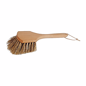 Redecker Garden Furniture Brush with Oiled Beechwood Handle, Strong Plant-Based Bristles. Hanging Loop, Made in Germany