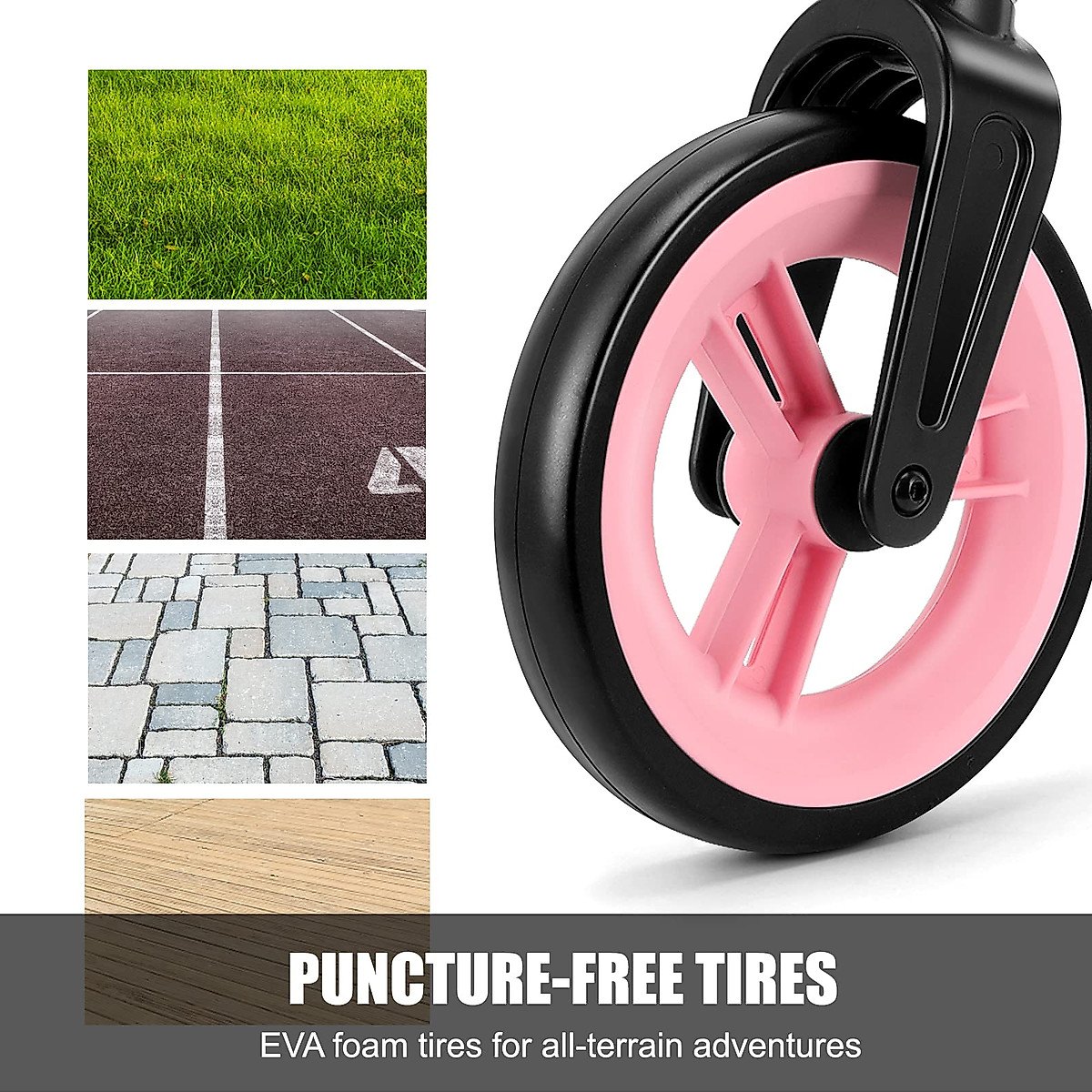 JOLLITO Toddler Balance Bike for 18 Months, 2, 3, 4 Years Old Girl Boy, Adjustable Seat and Handlebar, 9 Inch Wheel, Aluminium Frame, Best Gifτ for Beginners