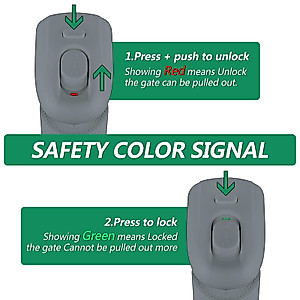 Eaersan 120'' Extra Wide Baby Gates,Retractable Extra Long Baby Gate,Extra Large Dog Gate for Pets for Stairs,Doorway,Large Openings,Indoor/Outdoor etc(Grey)