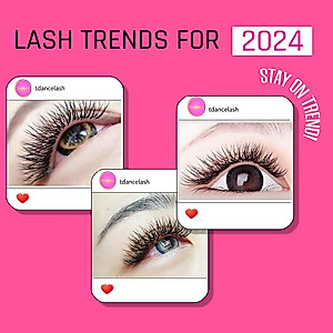 TDANCE Classic Lashes D Curl 0.18mm Thickness 8-15mm + YY Eyelash Extensions C Curl 0.07mm Thickness 8-15mm