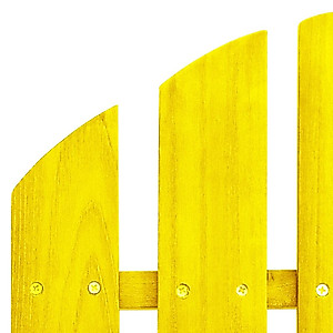 Tidyard 2-Seater Patio Adirondack Chair Solid Wood Fir Yellow Outdoor Fire Pit Chair Wooden Garden Armchair for Porch Pool Lawn Deck Backyard Balcony Outdoor