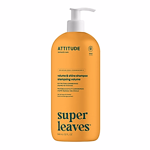 ATTITUDE Volume and Shine Hair Shampoo, EWG Verified, For Thin Hair, Naturally Derived Ingredients, Vegan and Plant Based, Soy Protein And Cranberries, 32 Fl Oz