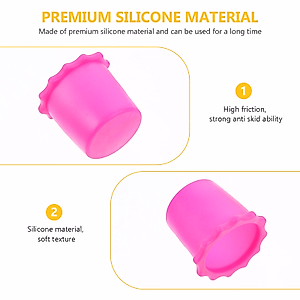 10pcs Shakeproof Anti- Rolling Wireless Handheld Microphone Protection Silicone Bottom Rod Sleeve Holder for KTV Device Random Color