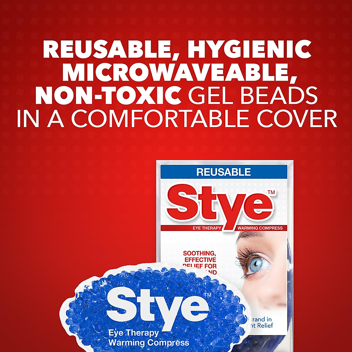 Stye Eye Therapy Reusable Warming Compress, Relief for Styes and Dry Eyes, Reusable