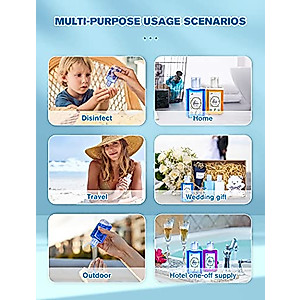 OceanTeda 2oz Empty Hand Sanitizer Travel Size Bottles 50pcs, Plastic Mini Clear Refillable Flip-Top for Hand Sanitizer Shampoo Baby Shower Containers