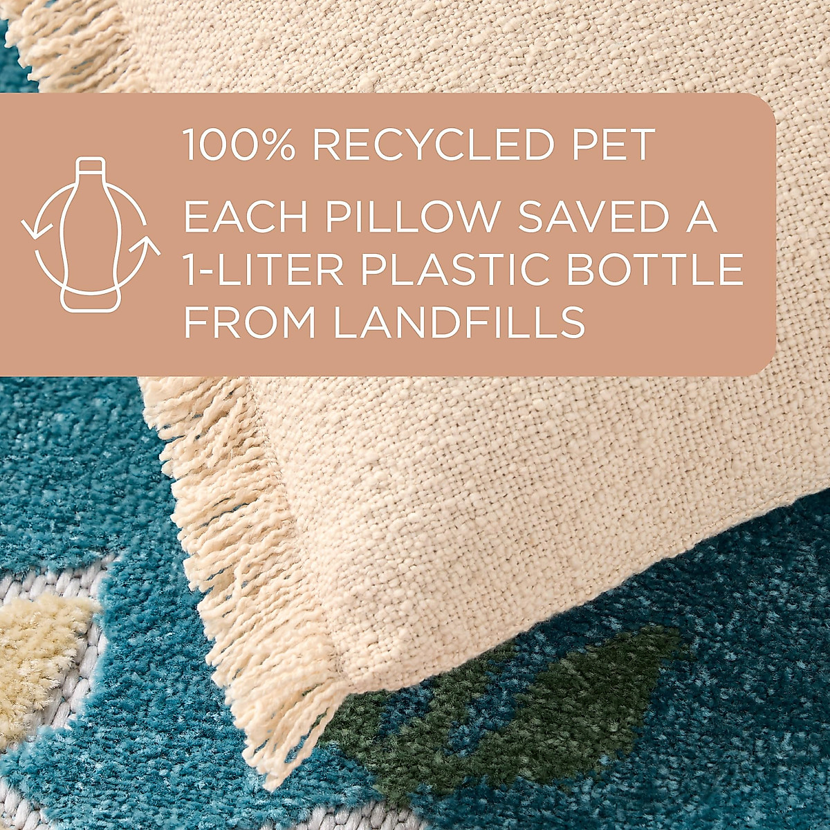 TOWN & COUNTRY EVERYDAY Rio Indoor/Outdoor Decorative Pillow, 20"x20", Beige