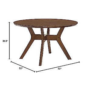 Lexicon Carlo Round Dining Table, Light Oak
