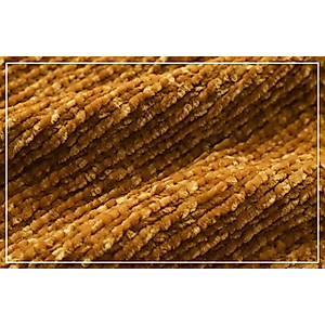 YUYOYE 100% Micro Polyester Soft Velvet Yarn Blanket Yarn for Crochet and Knitting, Chenille Yarn -Dark Caramel