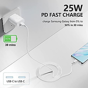Super Fast Charger,Samsung 25W Type C Fast Charger with 5FT USB C to C Charger Cable for Samsung Galaxy S23 Ultra/ S23/ S23 Plus/ S22/ S22 Ultra/S22 Plus /S21/A14/Note 10 20 Ultra