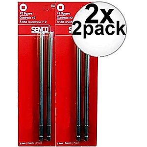 Senco EA0315 Square Head DuraSpin Drive Bits 2x 2-Pack
