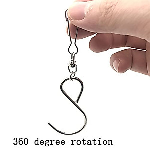 MYYZMY 24 Pack Swivel Hooks Clips for Hanging Wind Chimes, Crystal Twisters, Outdoor Ornaments Party Supply