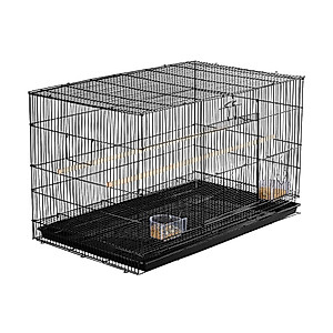 Topeakmart Pet Products Stackable Rectangle Flight Bird Cages for Small Birds Parrots Parakeets Cockatiels Conures Budgies Lovebirds Canaries Finches w/Slide-out Tray