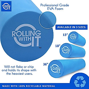 Rolling With It Foam Roller with High Density for Physical Therapy, Muscle Roller for Exercise and Muscle Recovery, Eco-Friendly Back Roller, Firm and Smooth Surface Massage Roller, Size: 13 inches