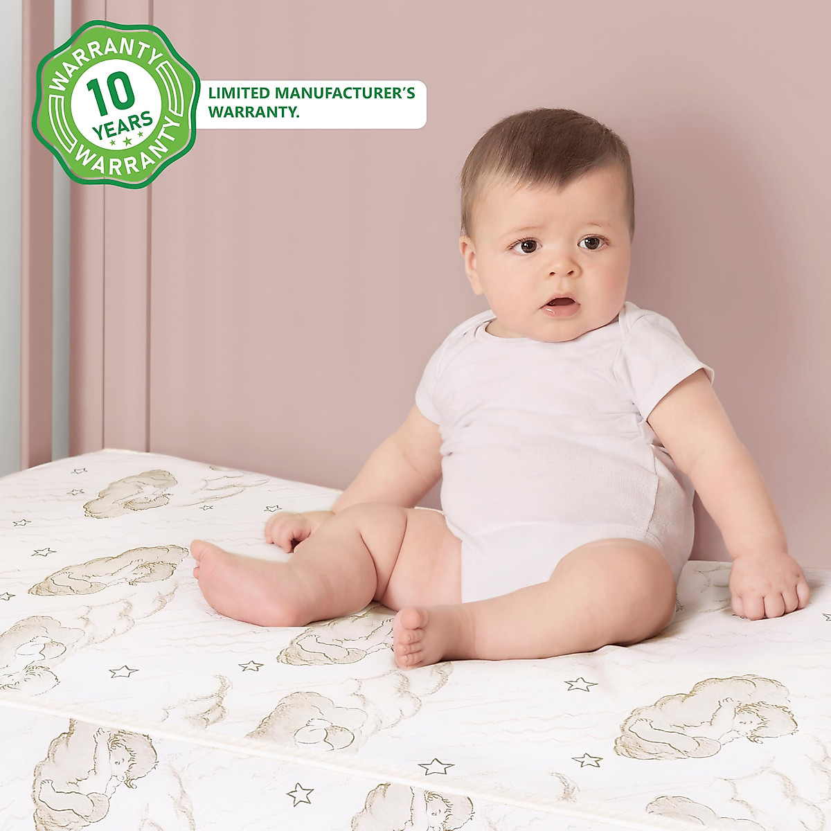 Dream On Me Twilight 5” 88 Coil Inner Spring Crib And Toddler Mattress, Greenguard Gold Certified, 10 Year Limited Warranty, Waterproof Vinyl Cover, Made In The U.S.A, Support And Comfort