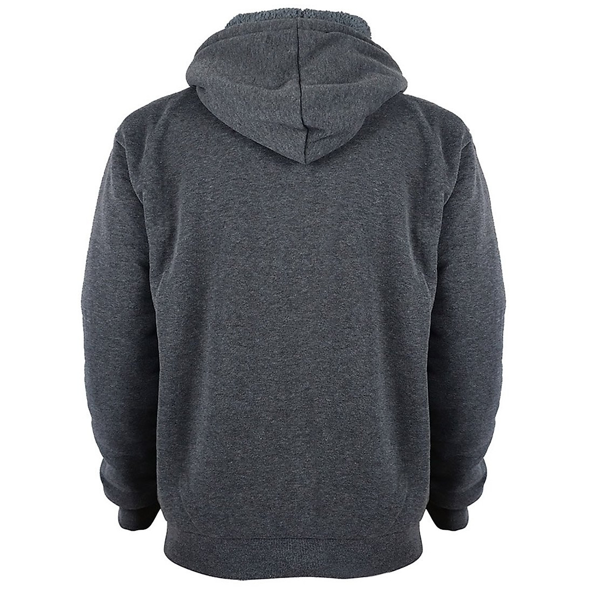 Sherpa Lined Boys Hoodie Full Zip Fleece Warm Youth Big Long Sleeve Child Sweatshirts Dark Grey