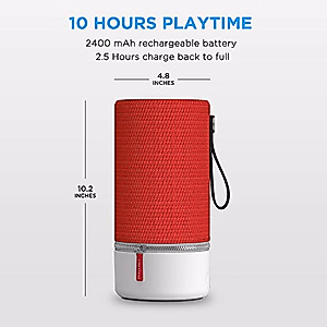 Libratone ZIPP Portable WiFi + Bluetooth Wireless Speaker - Compatible with Alexa (Victory Red)
