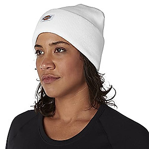Dickies Men's Standard Acrylic Cuffed Beanie Hat, White, One Size